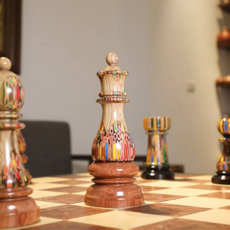 Giant Ornament Queen- Chess Pieces- Deluxe Decor Serial - Henry Chess Sets