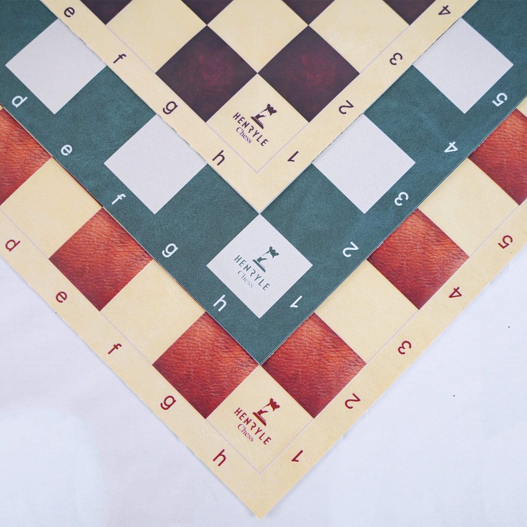 Deluxe Tournament Nappa Leather Chess Board (FIDE) - Henry Chess Sets