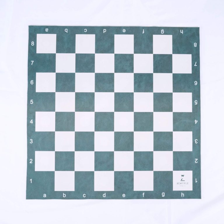 Deluxe Tournament Nappa Leather Chess Board (FIDE) - Henry Chess Sets