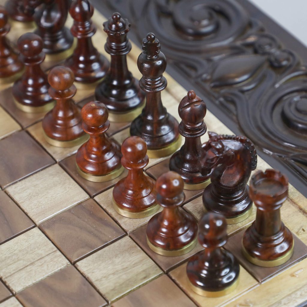 Hand Carved Wood Chess Boards And Tables| Best 10+ Full Sets