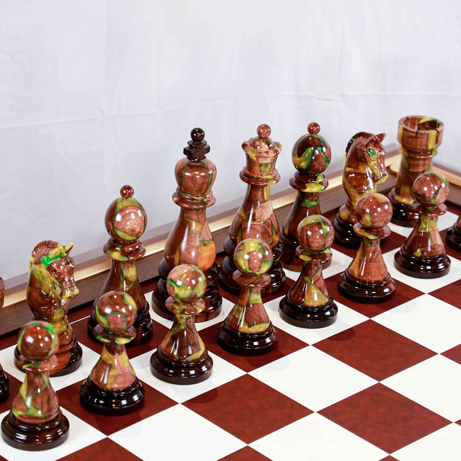 Full Set Giant Deluxe Chess Pieces with Board - High End Blended of ...