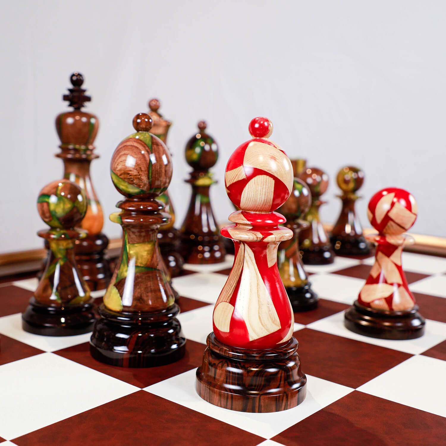 Full Set Giant Deluxe Chess Pieces with Board - High End Blended of ...