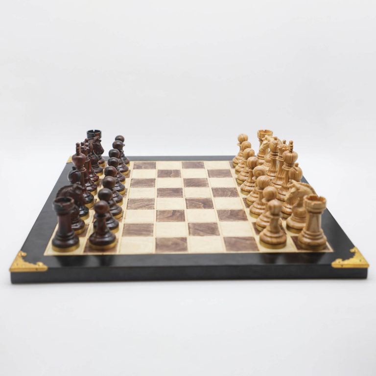 High-Class Chess Pieces (VIII) - Ebony & Ash Wood - Henry Chess Sets