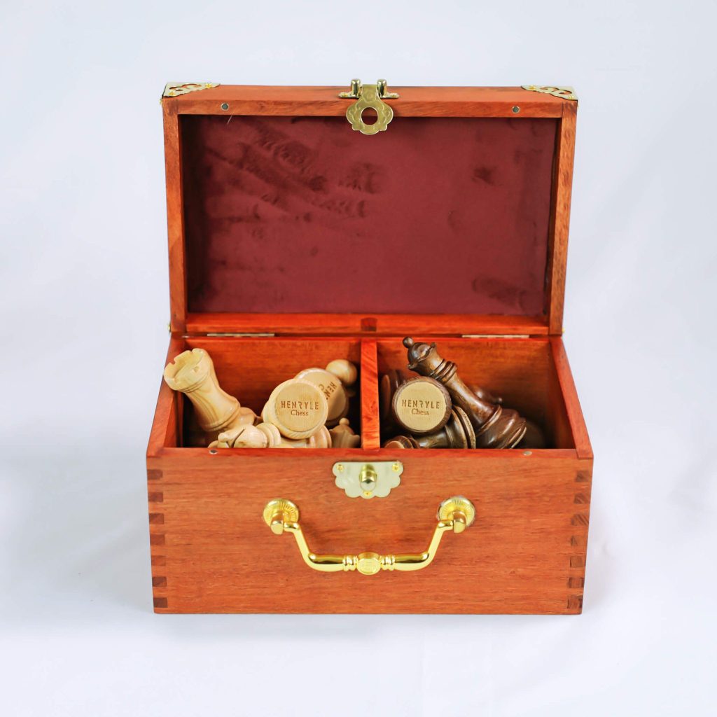 Luxury Copper Wrapped Padauk Chess Box - Henry Chess Sets