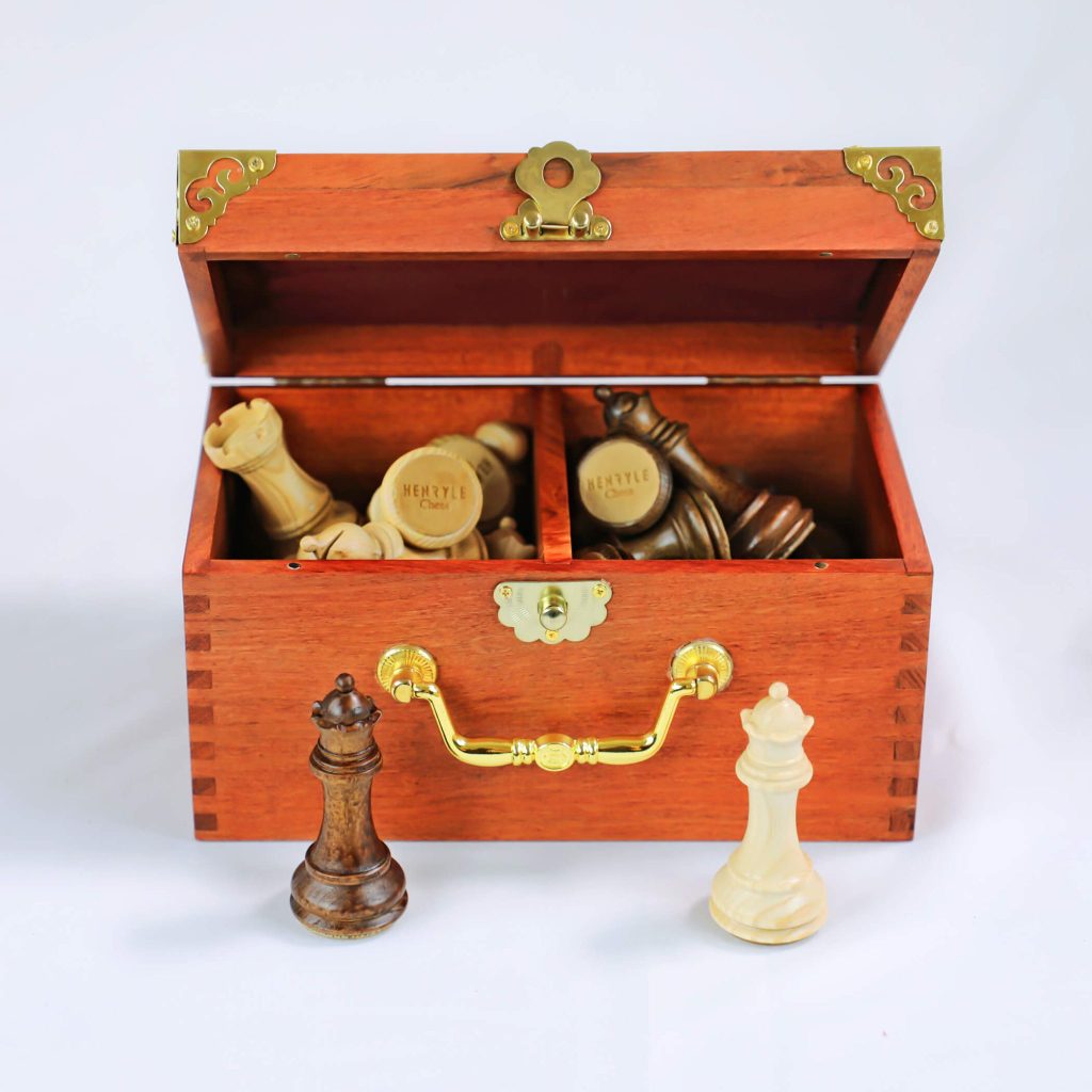Luxury Copper Wrapped Padauk Chess Box - Henry Chess Sets