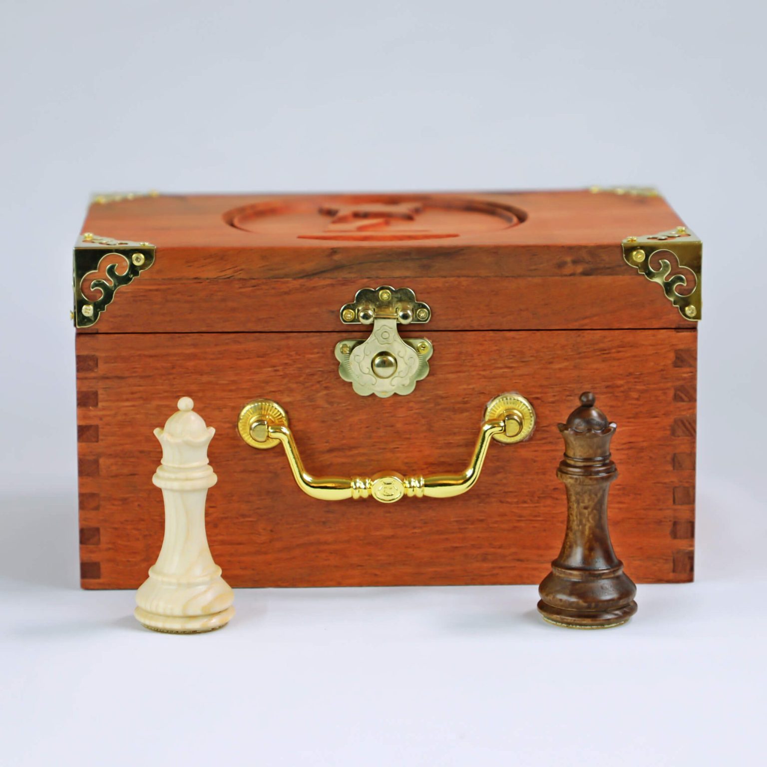Luxury Copper Wrapped Padauk Chess Box - Henry Chess Sets